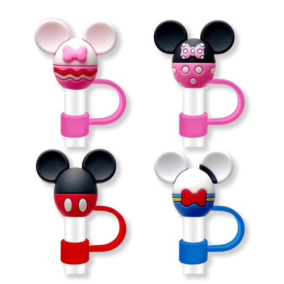 Dining | Nwtdisney 4pack Silicone Straw Toppers Cap Covers | Poshmark